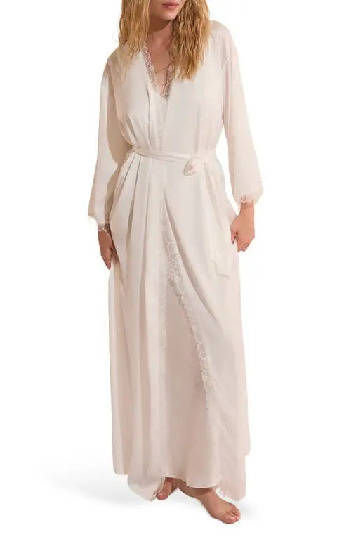 ETAM Bridal Bliss Lace Trim Robe - White