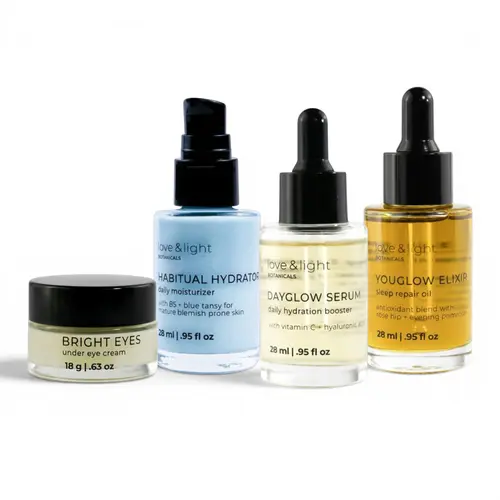 LOVE AND LIGHT BOTANICALS Deluxe Hydration Skincare Kit