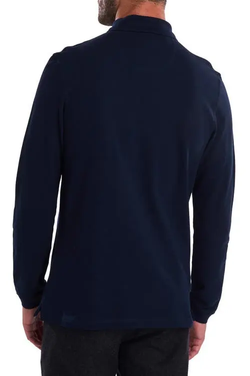 Barbour Solid Long Sleeve Sports Polo