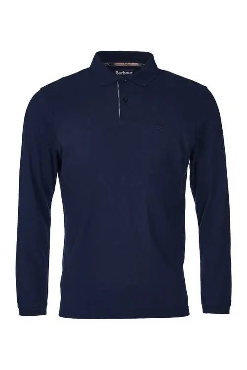 Barbour Solid Long Sleeve Sports Polo