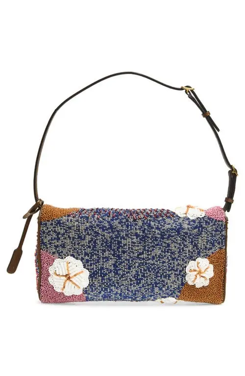 Valentino Garavani Small Devain Beaded Silk Shoulder Bag