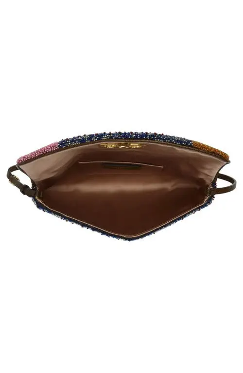 Valentino Garavani Small Devain Beaded Silk Shoulder Bag