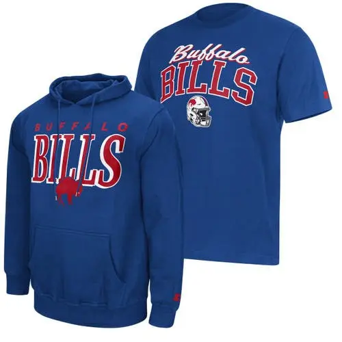 STARTER Buffalo Bills Vintage Logo Hoodie & T-shirt Combo Pack - Royal
