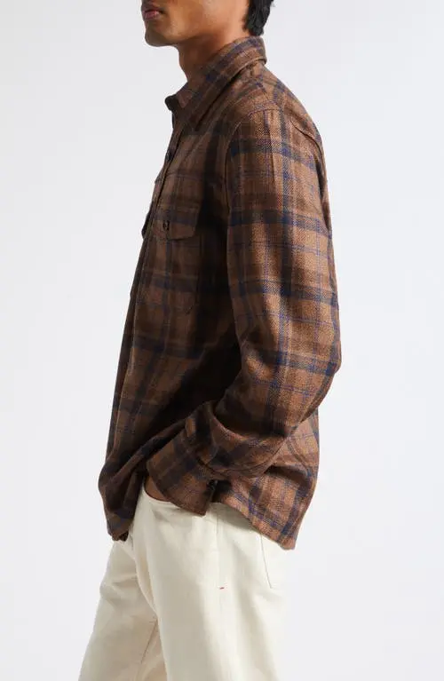 Isaia Plaid Wool & Silk Tweed Overshirt