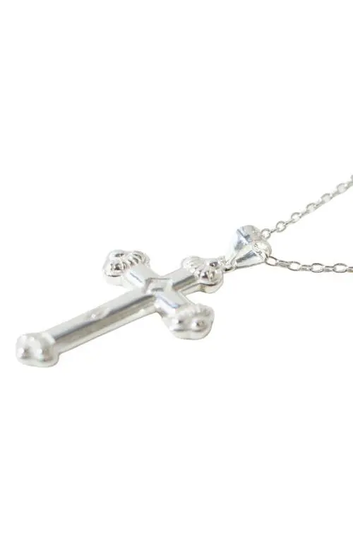 THE M JEWELERS Siena Cross Pendant Necklace - Silver