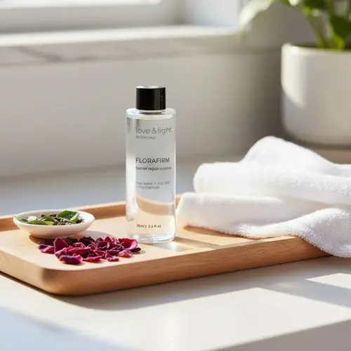 LOVE AND LIGHT BOTANICALS Florafirm Barrier Repair Essence - Original (with Reducer Cap)