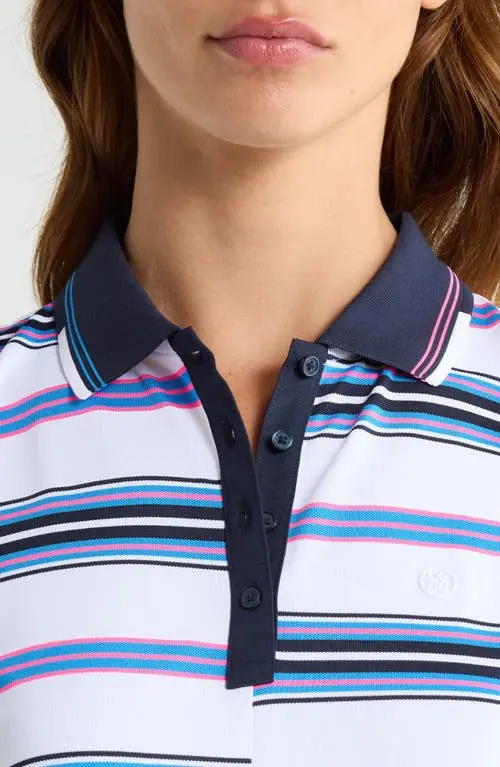 G/fore Offset Stripe Performance Sleeveless Polo
