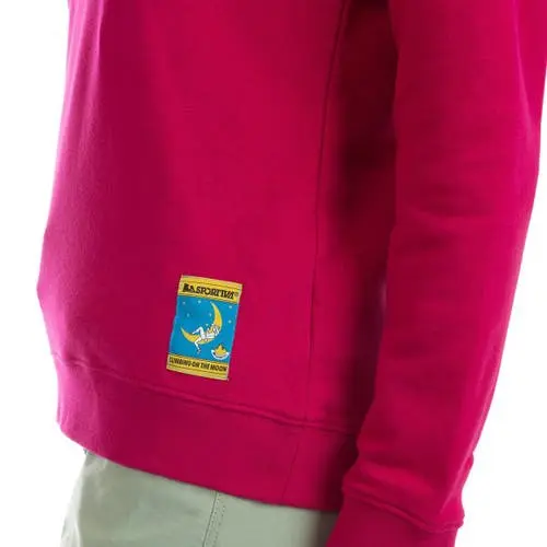 LA SPORTIVA Climbing On The Moon Sweatshirt - Fucsia/giallo