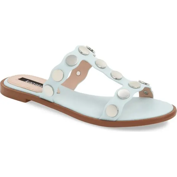 Kensie Embellished Slide Sandals With Stud Detailing