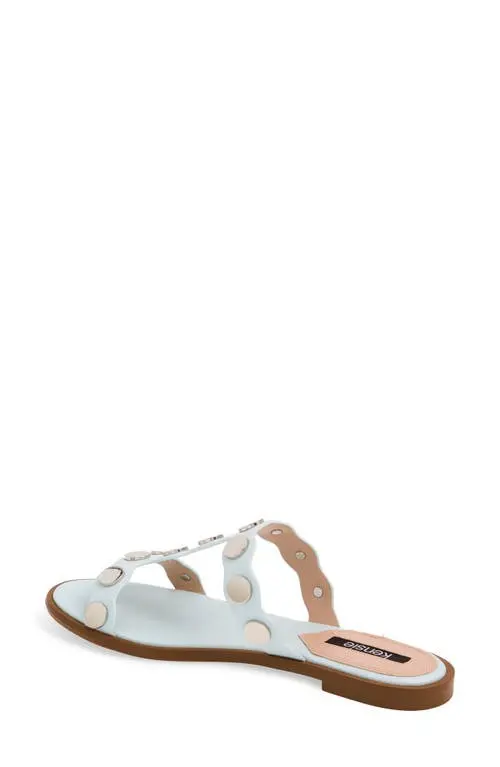 Kensie Embellished Slide Sandals With Stud Detailing