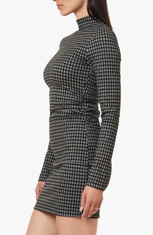 Habitual Mock Neck Long Sleeve Sheath Minidress