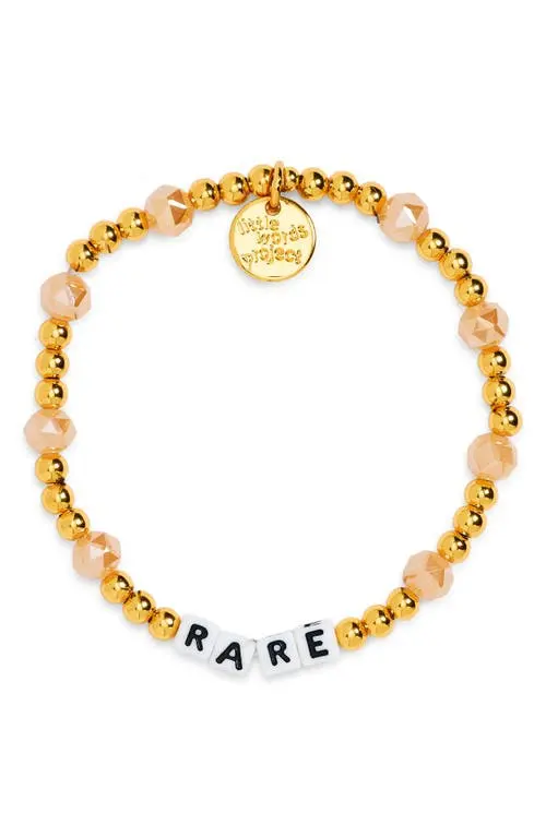 LITTLE WORDS PROJECT Rare Royal Court Beaded Stretch Bracelet - White