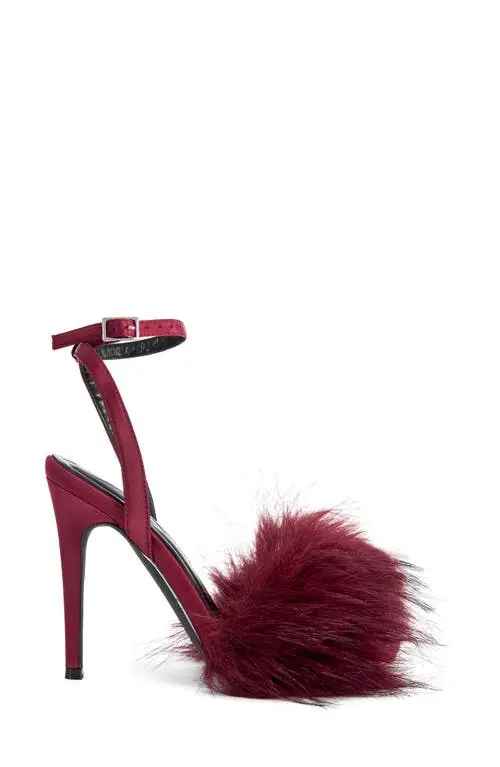AZALEA WANG Nadia Faux Fur Pump