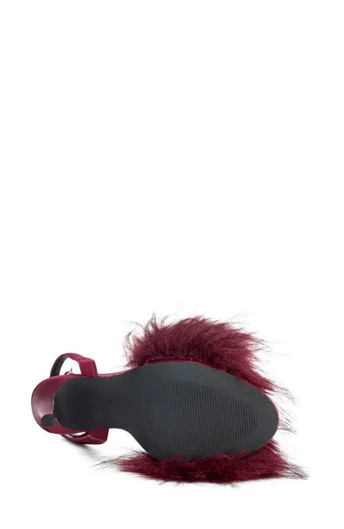 AZALEA WANG Nadia Faux Fur Pump