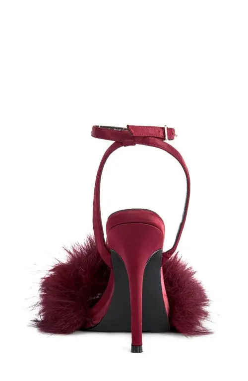 AZALEA WANG Nadia Faux Fur Pump
