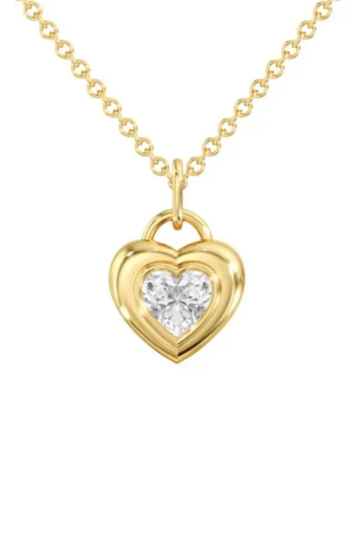 EVERLEE Puffy Heart Bezel Lab Diamond Pendant In 14k - Yellow Gold