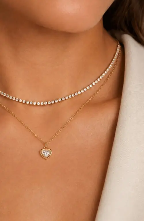 EVERLEE Puffy Heart Bezel Lab Diamond Pendant In 14k
