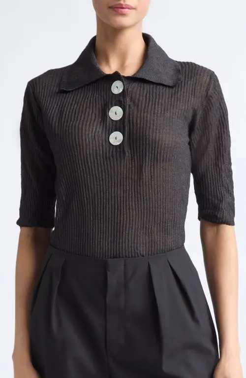 NACKIYE Sugarman Virgin Wool Rib Polo