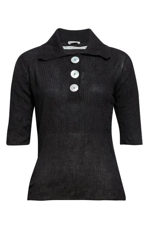 NACKIYE Sugarman Virgin Wool Rib Polo