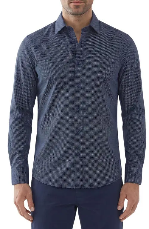 REPORT COLLECTION Stretch Dot Button Up Shirt