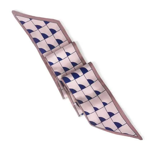 YOUZEY The Sorrento Skinny Scarf - Pink/blue