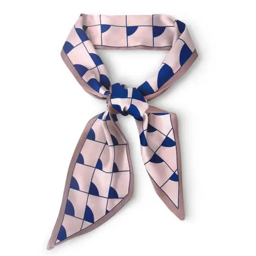 YOUZEY The Sorrento Skinny Scarf - Pink/blue