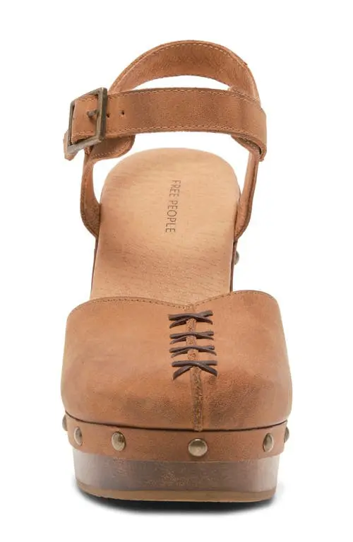 Free People Doubs Platform Clog - Tan Leather