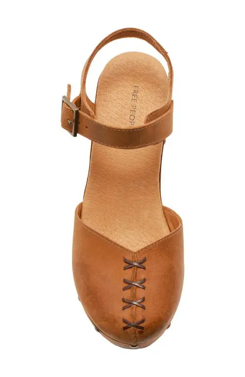 Free People Doubs Platform Clog - Tan Leather