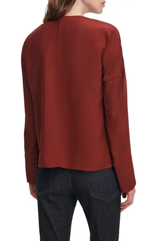 Rag & Bone Vinnie Cowl Neck Silk Top