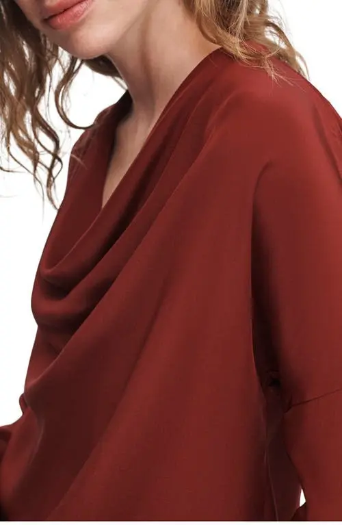 Rag & Bone Vinnie Cowl Neck Silk Top