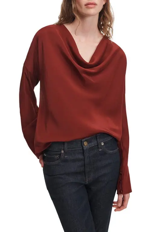Rag & Bone Vinnie Cowl Neck Silk Top