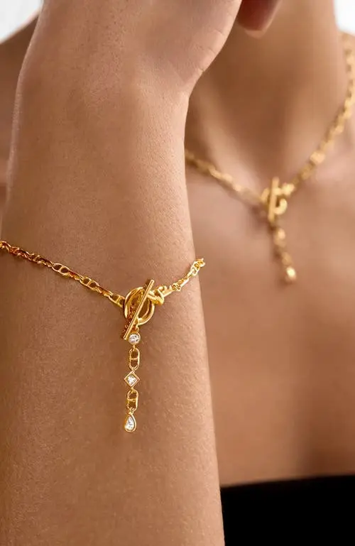 KATIE LOXTON Champagne Hour Bracelet | Gold Coated | 7 5/16" Bracelet