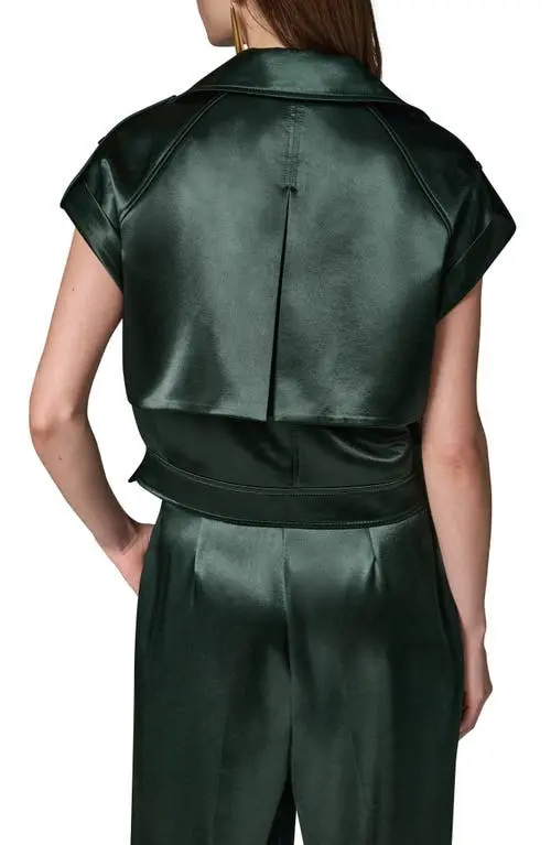 Donna Karan New York Double Breasted Belted Vest