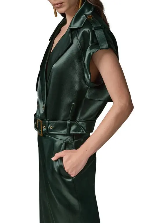 Donna Karan New York Double Breasted Belted Vest