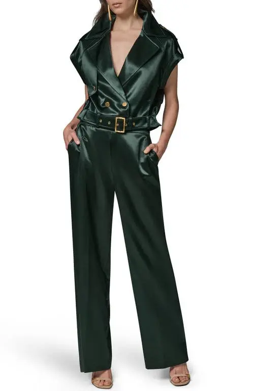 Donna Karan New York Double Breasted Belted Vest