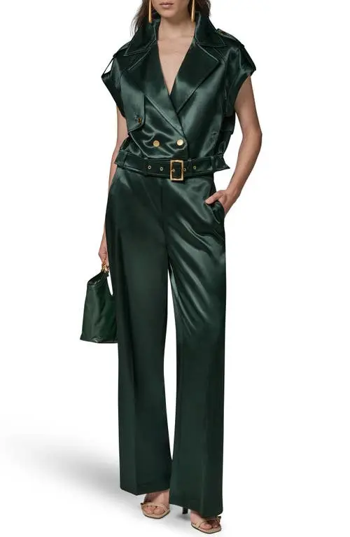 Donna Karan New York Double-breasted Belted Vest