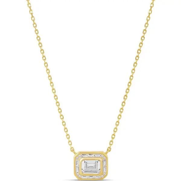 SHYMI Statement Cubic Zirconia Pendant Necklace - Gold