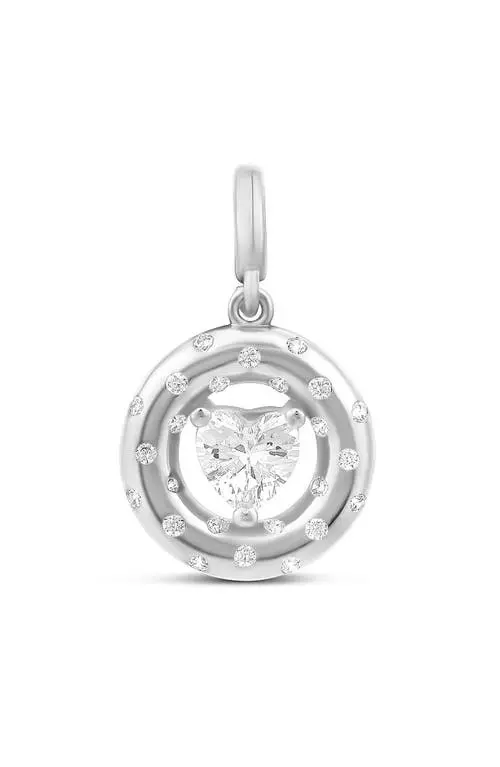 SHYMI Scattered Round Heart Charm - Silver