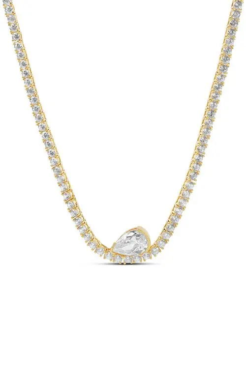 SHYMI Floating Pear Tennis Necklace - Gold