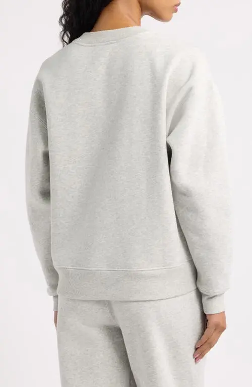 LoveShackFancy Havenleigh Crewneck Sweatshirt With Floral Lace Appliqués