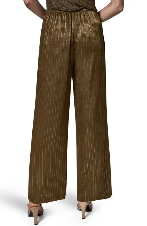 Donna Karan New York Pinstripe Wide Leg Pants