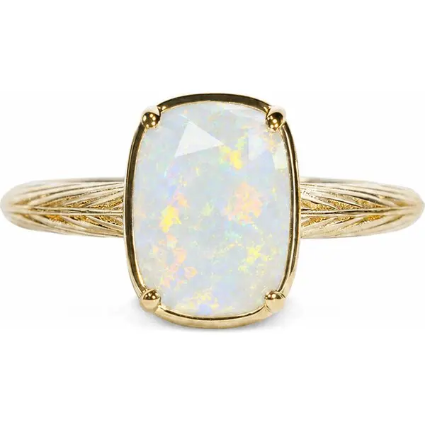 Sterling Forever Elon Sterling Lab Created Opal Statement Ring - Gold