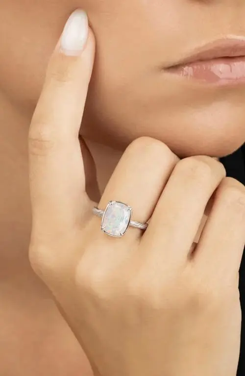 Sterling Forever Sterling Lab-created Opal Statement Ring