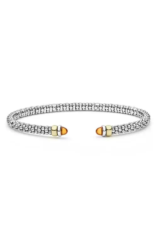 Lagos Caviar 14k Gold & Sterling Silver Bracelet - Citrine