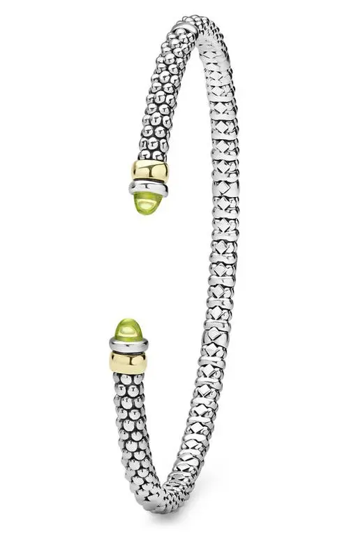 Lagos Caviar 14k Gold & Sterling Silver Bracelet - Peridot