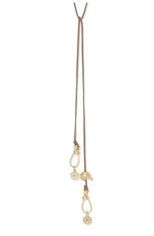 Ramy Brook Elle Cubic Zirconia Hide Rope Necklace