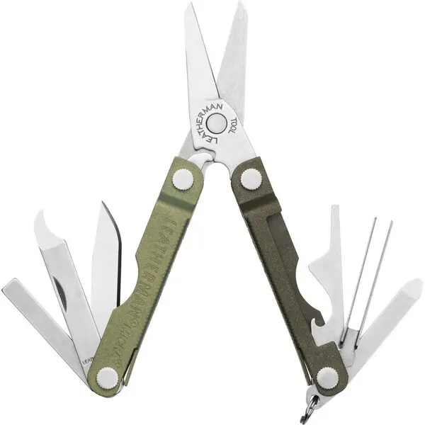LEATHERMAN Micra, Keychain Multi-tool With Grooming Tools, Mini Pocketknife For Everyday Carry Hobbies & Outdoors - Spruce