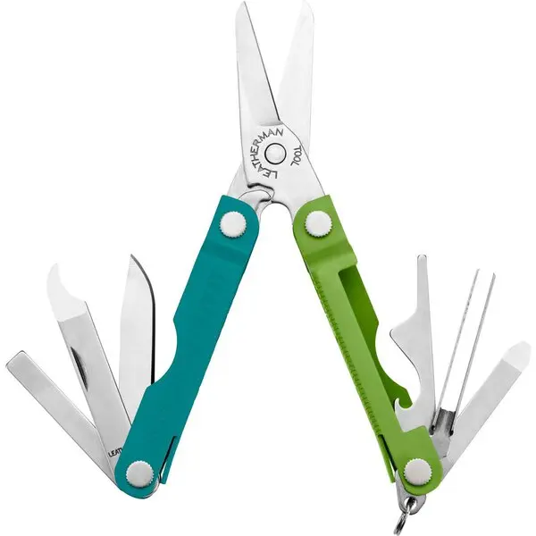 LEATHERMAN Micra, Keychain Multi-tool With Grooming Tools, Mini Pocketknife For Everyday Carry Hobbies & Outdoors - Teal Twist