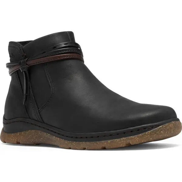 Clarks Orlene Roam Leather Bootie - Black Leather