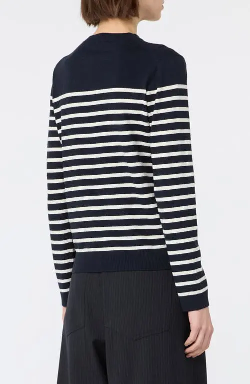 Max Mara Sicilia Striped Silk & Wool Sweater